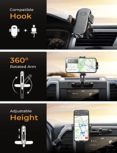 LISEN Adjustable Phone Mount for Car, CD Phone Holder for iPhone Car Holder Mount Ultra Sturdy Vent Cell Phone Mount CD Slot Car Cell Phone Holder for iPhone 14 Samsung S23 All Phones