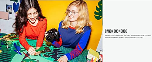Canon EOS 4000D / Rebel T100 DSLR Camera with 18-55mm Lens + Creative Filter Set, EOS Camera Bag + Sandisk Ultra 64GB Card + 6AVE Electronics Cleaning Set, and More (International Model) (Renewed)