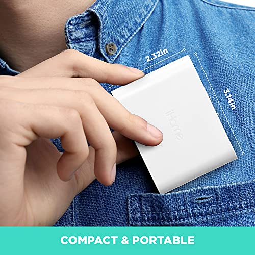 iHome 3-Port (1 USB C, 2X USB A) Fast Charger, MagSafe Compatible for iPhone 12, 12 Pro, 12 Pro Max, 12 Mini, SE2, 11, 11 Pro, 11 Pro Max, XR, X/Xs, iPad Pro- Foldable Prongs, Compact Power Delivery