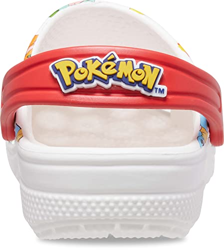 Crocs Classic Pikachu Clogs, Pokemon Shoes for Kids K WHI/MLTI, White/Multi, Numeric_1 US Unisex Little