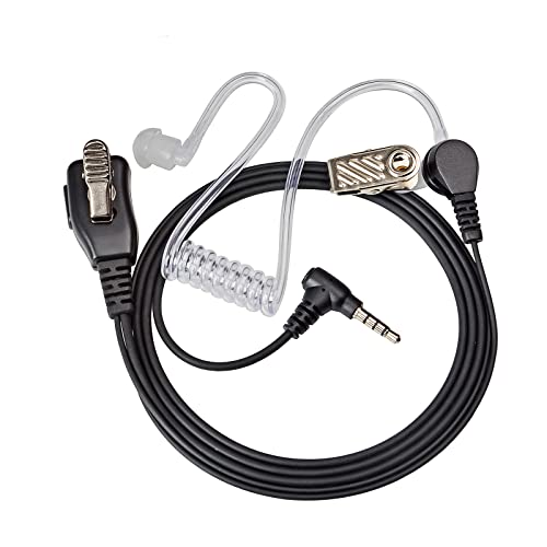 UAYESOK Acoustic Tube Walkie Talkie Earpiece with Mic PTT for YAESU Vertex FT-60 FT-60R FT-70 FT-70DR FT-1DR FT3DR VX-10 VX-110 VX-150 VX-400 Retevis RB15 RT40B