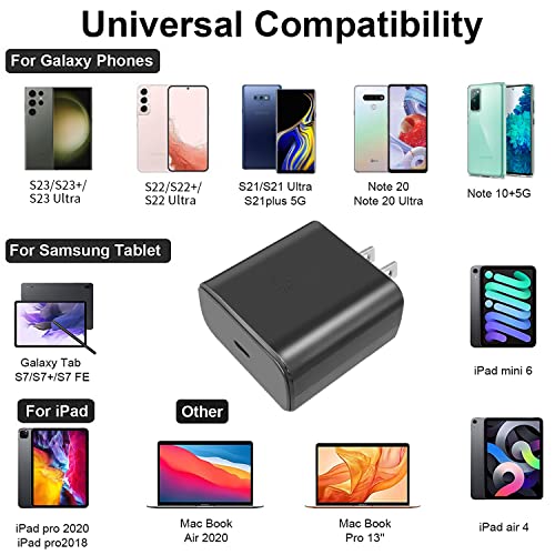 45W USB C Samsung Super Fast Charger Type C Wall Charger for Samsung Galaxy S23 Ultra/S23/ S22/S22+/S22 Ultra/Note 20 Ultra/S21/S21 Ultra/Note 10/10 Plus,Galaxy Z Fold 4/Z Flip 4 5G, Galaxy Tab S8/S8+