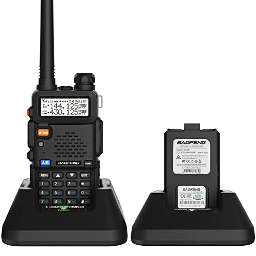 BAOFENG UV-5R Dual Band Two Way Radio (Black), 144-148MHz & 420-450MHz