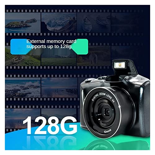 Camera 2.7K 48MP Micro Single Digital Camera 3.0 Inch High Definition Screen with Flash Camera and Video Recorder Camera Digital Camera (Size : with 16G)