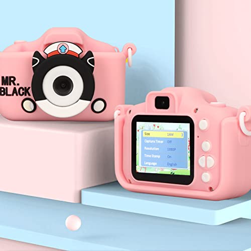 YEmirth Digital Camera for Kids, Kids Digital Camera Cute Lightweight 2in Screen Children Camera for Photo Video MP3 3β10 Years Old Kids(Pink-2)
