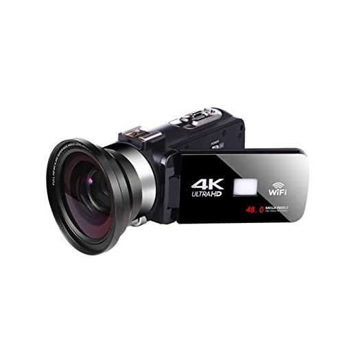 Camera 4K Video Camera 48MP 18X Digital Zoom Camera for Vlogging 10 Reflectors 3.0 Degrees Video Camera Digital Camera (Size : with 64G, Color : A)