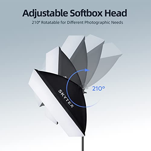 Softbox Lighting Kit, skytex Continuous Photography Lighting Kit with 20x28in Soft Box | 85W 2700-6400K E27 LED Bulb, Photo Studio Lights Equipment for Camera Shooting, Video Recordingā¦