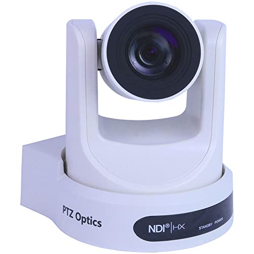 3 x PTZOptics 30X-NDI Broadcast and Conference Camera (White) (PT30X-NDI-WH) + SuperJoy IP and Serial Controller + 3 x Universal Wall Mount Bracket (White) - Triple Camera, Mount And Controller Bundle