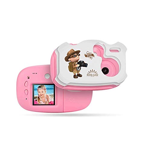 LKYBOA Retro SLR Child Camera -Digital Camera for Kids, 1080P Digital Video Camera with Screen and Card for 3-10 Years Boys (Color : Pink)