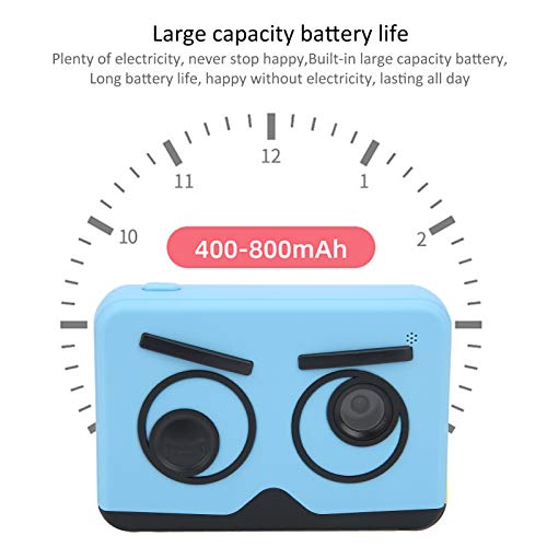 Tgoon Anti‑Drop Children Camera, IPS Screen Camera Cute Look for Home(Blue)