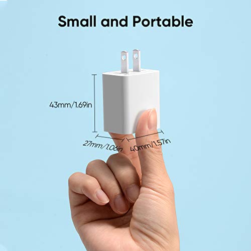 USB C Brick, iPhone 14 Pro Fast Charger Block, Zafolia 2-Pack Upgraded 20W Type C Wall Charging Box Plug Cube Dual Port Power Adapter for New Apple Watch Series 8 7/13/12 Pro Max/XR SE, iPad,AirPods