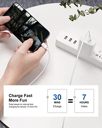 iPhone 14 13 12 11 Fast Charger 10FT [Apple MFi Certified], 2Pack 20W USB C Wall Charger Block Charging Box + 10 FT Long Cord USB-C to Lightning Cable for iPhone 14/Plus/13/12/11/Pro Max/Mini/XS iPad