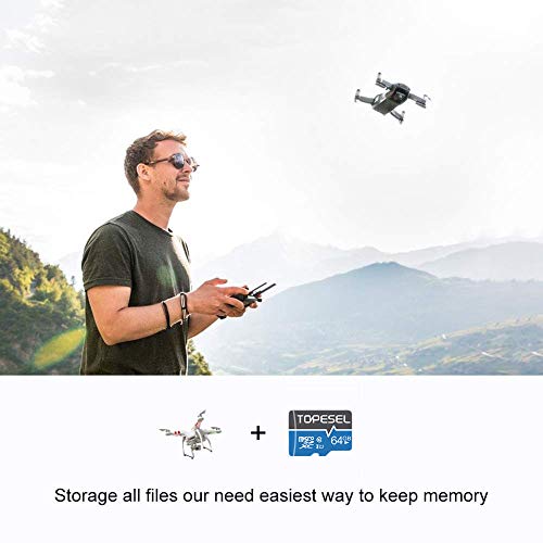 TOPESEL 64GB Micro SD Card SDXC 2 Pack Memory Cards UHS-I TF Card Class 10 for Camera/Phone/Galaxy/Drone/Dash Cam/GOPRO/Tablet/PC/Computer(2 Pack U1 64GB)
