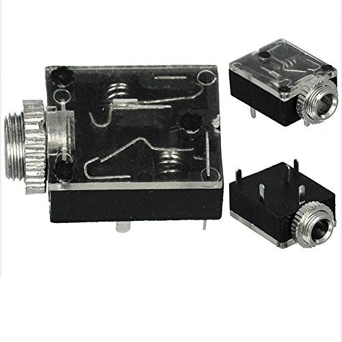 CESS 3.5mm 1/8 Inch Female Stereo TRS Balanced Socket with Switch - 3.5mm Stereo Socket (10 Pack)