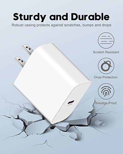 iPhone 14 13 12 11 Fast Charger 10FT [Apple MFi Certified], 2Pack 20W USB C Wall Charger Block Charging Box + 10 FT Long Cord USB-C to Lightning Cable for iPhone 14/Plus/13/12/11/Pro Max/Mini/XS iPad