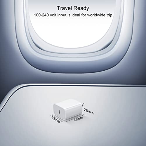 [3 Pack] USB C Wall Charger, iPhone Charger Block 20W PD Power Adapter Compatible with iPhone 14/14 Pro/14 Pro Max/14 Plus/13/12/11, iPad Pro, Google Pixel 7/6/5/4/3, Samsung Galaxy S22 S21 and More
