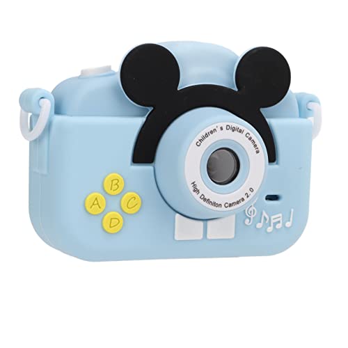01 02 015 Kids Cartoon Camera Toy, ABS Kids Photo Video Camera 2 Inch Screen for Gifts(Sky Blue)