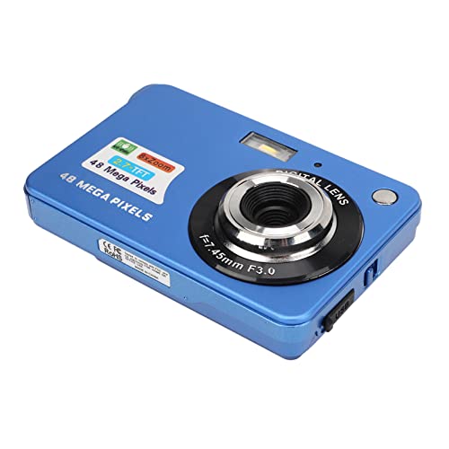 Pocket Digital Camera for Kids, 4K 8X Zoom Anti Shake Vlogging Camera with 2.7in LCD Screen, Built in 550mAh Battery, Gifts for Students Teens Adults Girls Boys (Blue)