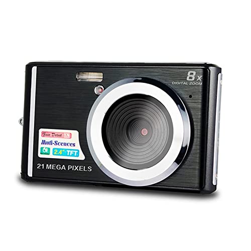 LINXHE 2.4 inch LCD HD Mini Digital Camera, Video Camera Students Cameras 21MP Compact Camera Travel,Holiday,Birthday Present for Kids/Beginners/Teens/Seniors (Color : Black)