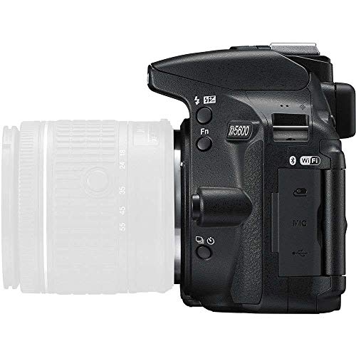 Nikon D5600 24 MP DX-Format Full HD 1080p Digital SLR Camera Body 1575B - Black (Renewed)