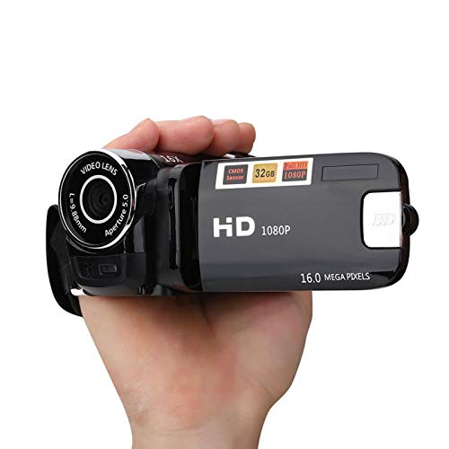 Keenso 2.4 Inch LCD Screen HD Digital Video Camera, 270 Degree Rotation Digital Camera, Vintage Camera for Home Party, Outdoor Picnic, Camping, 118 x 51.5 x 58.5mm(Black)