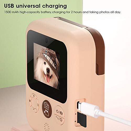 Shanrya Cartoon Children Camera, Children Print Camera, Cartoon Creativity Outdoor for Children Birthday Gift Home