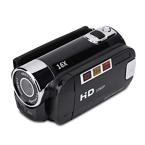 Keenso 2.4 Inch LCD Screen HD Digital Video Camera, 270 Degree Rotation Digital Camera, Vintage Camera for Home Party, Outdoor Picnic, Camping, 118 x 51.5 x 58.5mm(Black)