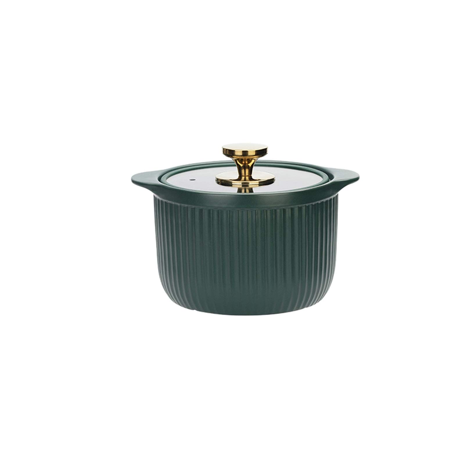Cooking Pot Ceramic stew pot Round Ceramic Casserole with Glass Lid Classic Earthenware Pot Kitchen Supplies Multifunctional Soup Crock Stockpot Saucepan Stew Pot Casserole Cooking clay pot (Color :