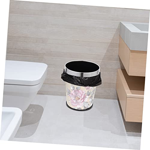 EXQUIMEUBLE Bathroom Trash Can Trash Paper Basket Paper Waste Container Desk Bins Trash Cans Trashcans for Bedroom Kitchen Trash Can Trash Container Garbage Can No Cover Compost Bin Abs Office