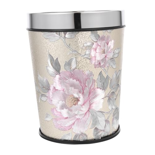 EXQUIMEUBLE Bathroom Trash Can Trash Paper Basket Paper Waste Container Desk Bins Trash Cans Trashcans for Bedroom Kitchen Trash Can Trash Container Garbage Can No Cover Compost Bin Abs Office
