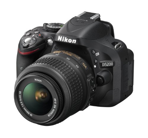 Nikon D5200 24.1 MP CMOS Digital SLR with 18-55mm f/3.5-5.6 AF-S DX VR NIKKOR Zoom Lens (Black) (Discontinued by Manufacturer)