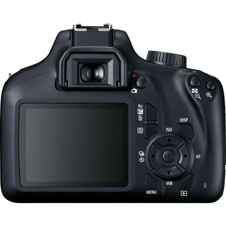Camera EOS 4000D (Rebel T100) DSLR Camera w/EF-S 18-55mm F/3.5-5.6 Zoom Lens + Case + Sandisk 64GB Memory Card + 3pc Filter Kit + Tripod + Card Reader + Cleaning Kit (International Model)
