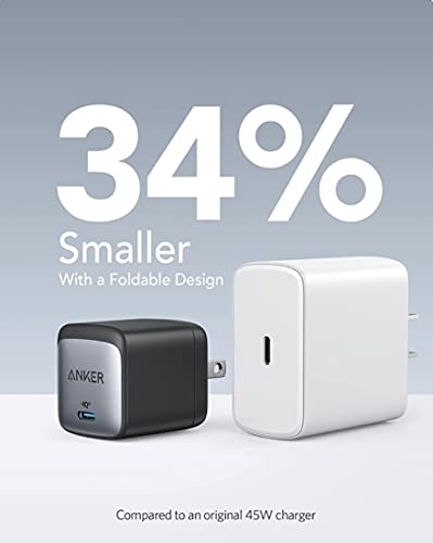 Anker USB C Charger, 713 Charger (Nano II 45W), GaN II PPS Fast Compact Foldable Charger for MacBook Pro 13, Galaxy S22/S22+/S22 Ultra/S21, Note 20/10, iPhone 13/Pro/Pro Max, Steam Deck, and More