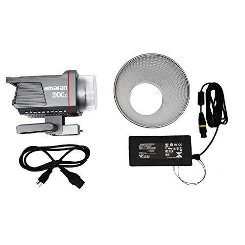 Aputure Amaran 200x Bi-Color 2700-6500k LED Video Light, CRI 95+ TLCI 96+, 200w DC/AC Power Supply, APP Control Continuous Studio LED Light for Portrait,Studio,Interview and Filming
