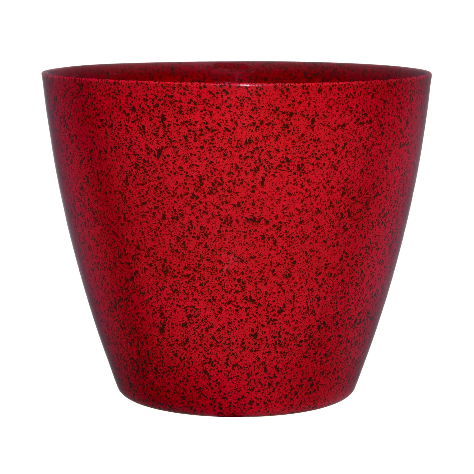 Classic Home and Garden Vogue Planter Pots w/Pottery Quality Finish - Modern Indoor & Outdoor Flower Pots - UV-Resistant Porch Planters - Decorative Pot for Flowers & Herbs (8” Lava Red)