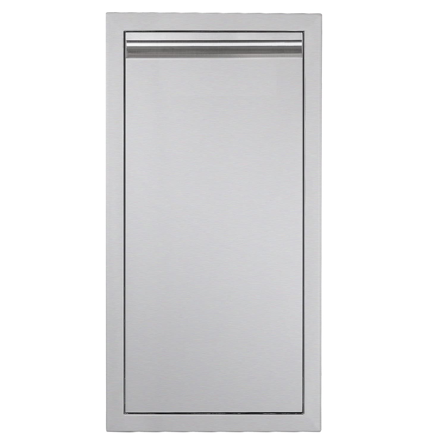 Atatod 14-inch Single Pull-Out Trash can Stainless Steel Outdoor Kitchen Trash can can Store a 10 Gallon Commercial Trash can Without Handle Design