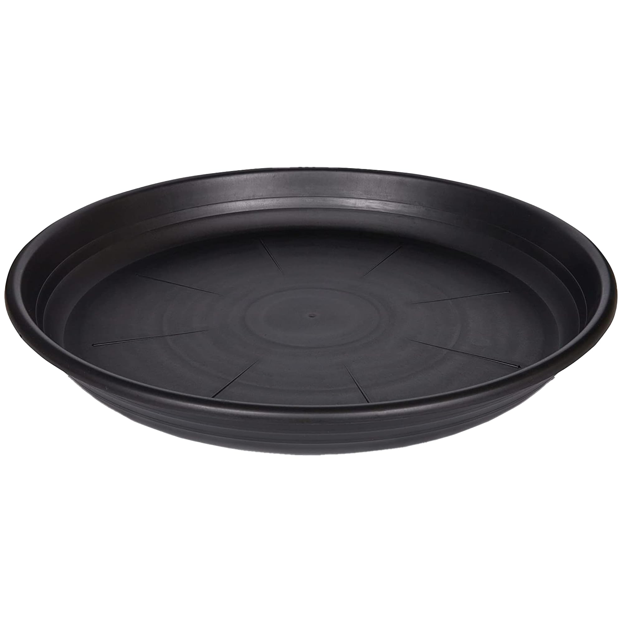 SAUCERHOME Plant Saucer Pot Tray 20 inch, 1 Packs 21 inch (17 inch Base) Plastic Flower Planter Saucers Drip Trays for Indoors Outdoors, Thick Heavy Sturdy Durable Plant Plate Water Catcher (Black)