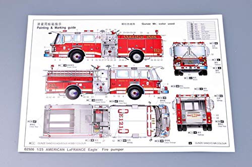 Trumpeter 1/25 2002 American Lafrance Eagle Fire Pumper Truck Model Kit (TSM-2506)