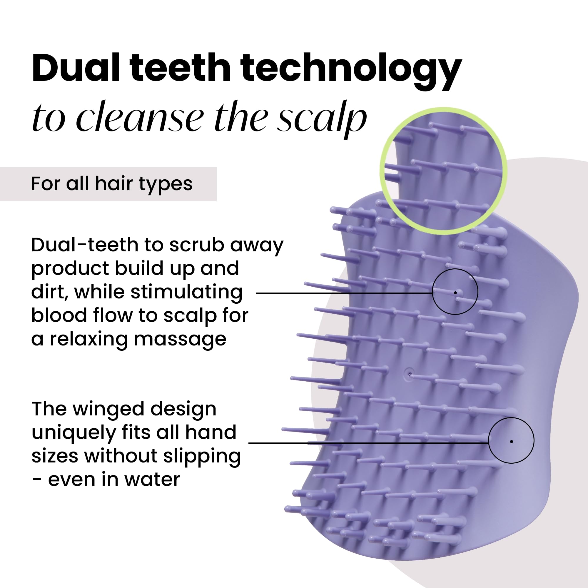 Tangle Teezer | The Scalp Exfoliator & Massager | Perfect for Hair Treatment & Scalp Detox | Lavender Lite Purple