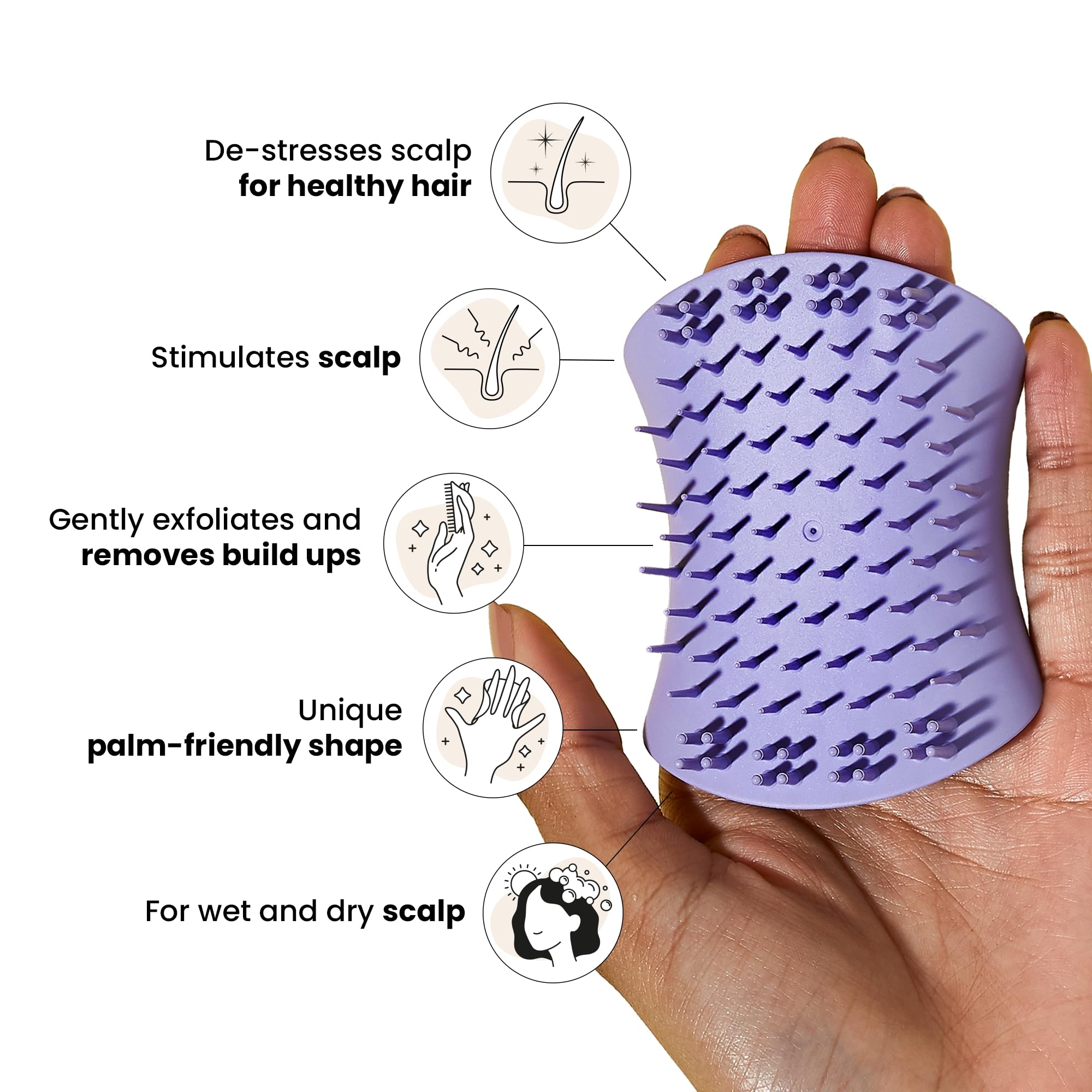 Tangle Teezer | The Scalp Exfoliator & Massager | Perfect for Hair Treatment & Scalp Detox | Lavender Lite Purple