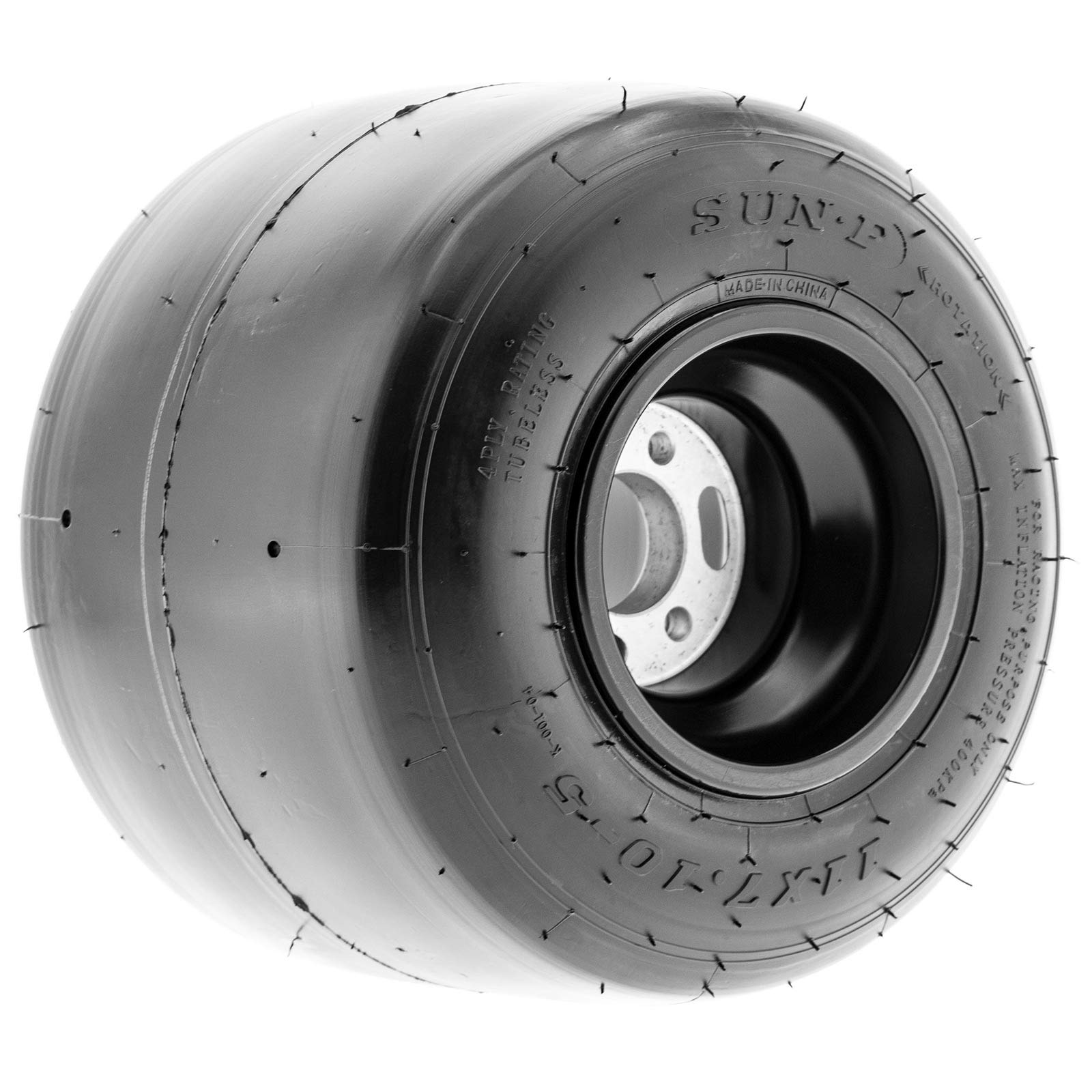 SunF Go-Kart & Kart-Racer Slick Tire 11x7.10-5, 4-Ply, Smooth Tread, Tubeless, Rim(s) NOT included