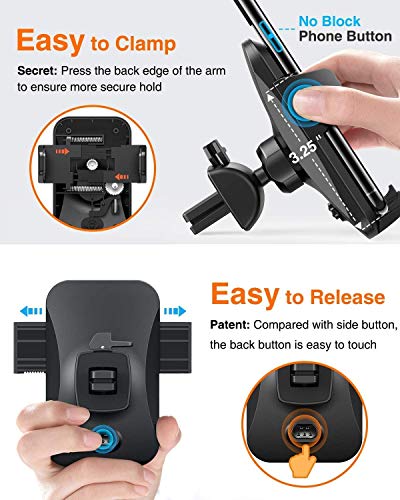 VANMASS [Upgraded] Cell Phone Holder Car [Anti-Slip Soft Silicone & Powerful Suction] Dashboard Windshield Universal Phone Car Mount, Compatible with iPhone 14 13 12 11 Pro Max &Truck/SUV/Jeep (Gray)