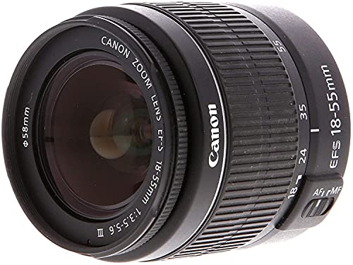 Canon EOS 4000D Rebel T100 DSLR Camera with EF-S 18-55mm DC III & 75-300mm Lenses Deluxe Accessory Bundle – Includes: 2X SanDisk Ultra 32GB SDHC Memory Card, Spare Battery, Black (Renewed)