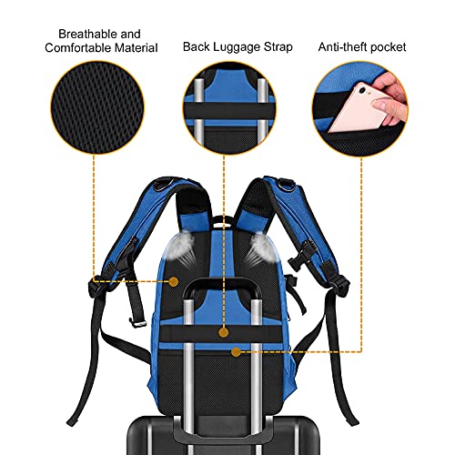 MOSISO Camera Backpack, DSLR/SLR/Mirrorless Photography Camera Bag 15-16 inch Waterproof Hardshell Case with Tripod Holder&Laptop Compartment Compatible with Canon/Nikon/Sony, Royal Blue