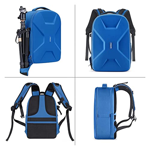 MOSISO Camera Backpack, DSLR/SLR/Mirrorless Photography Camera Bag 15-16 inch Waterproof Hardshell Case with Tripod Holder&Laptop Compartment Compatible with Canon/Nikon/Sony, Royal Blue