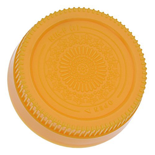 Fotodiox Designer (Yellow) Rear Lens Cap Compatible with Nikon F-Mount Lenses (Non-AI, AI, AIS, AF, AFD, AFS, G, DX, FX)