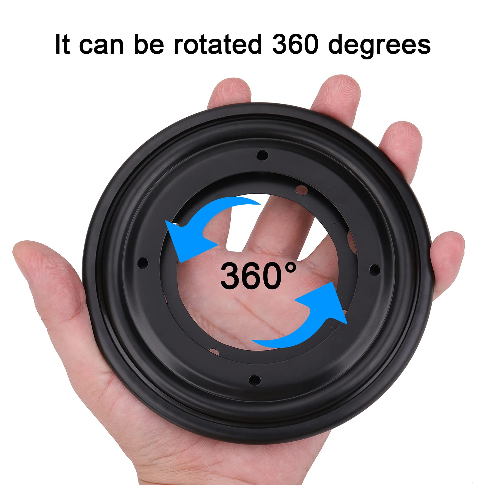4Pack 5.50 Inch Round Lazy Susan Turntable Bearing Plate 5/16”Thick Lazy Susan Hardware, Rotating Swivel Plate with 300lbs Load Capacity, Lazy Susan Turntable Base for Serving Tray, Table, Kitchen