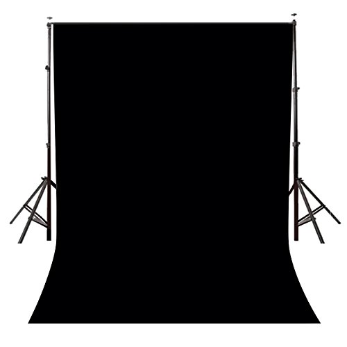 LYLYCTY County Background 5x7ft Non-Woven Fabric Solid Color Black Screen Photo Backdrop Studio Photography Props LY062