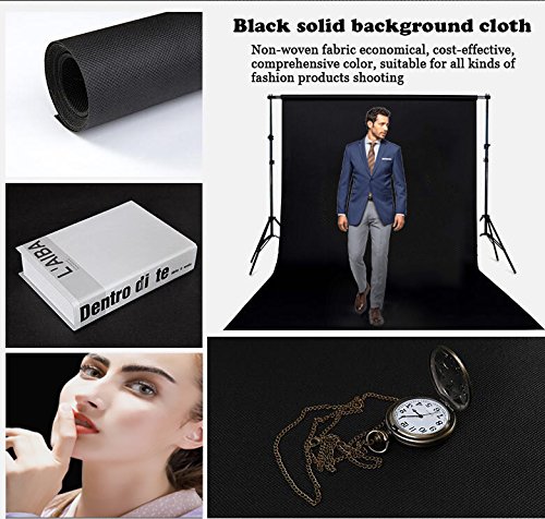LYLYCTY County Background 5x7ft Non-Woven Fabric Solid Color Black Screen Photo Backdrop Studio Photography Props LY062