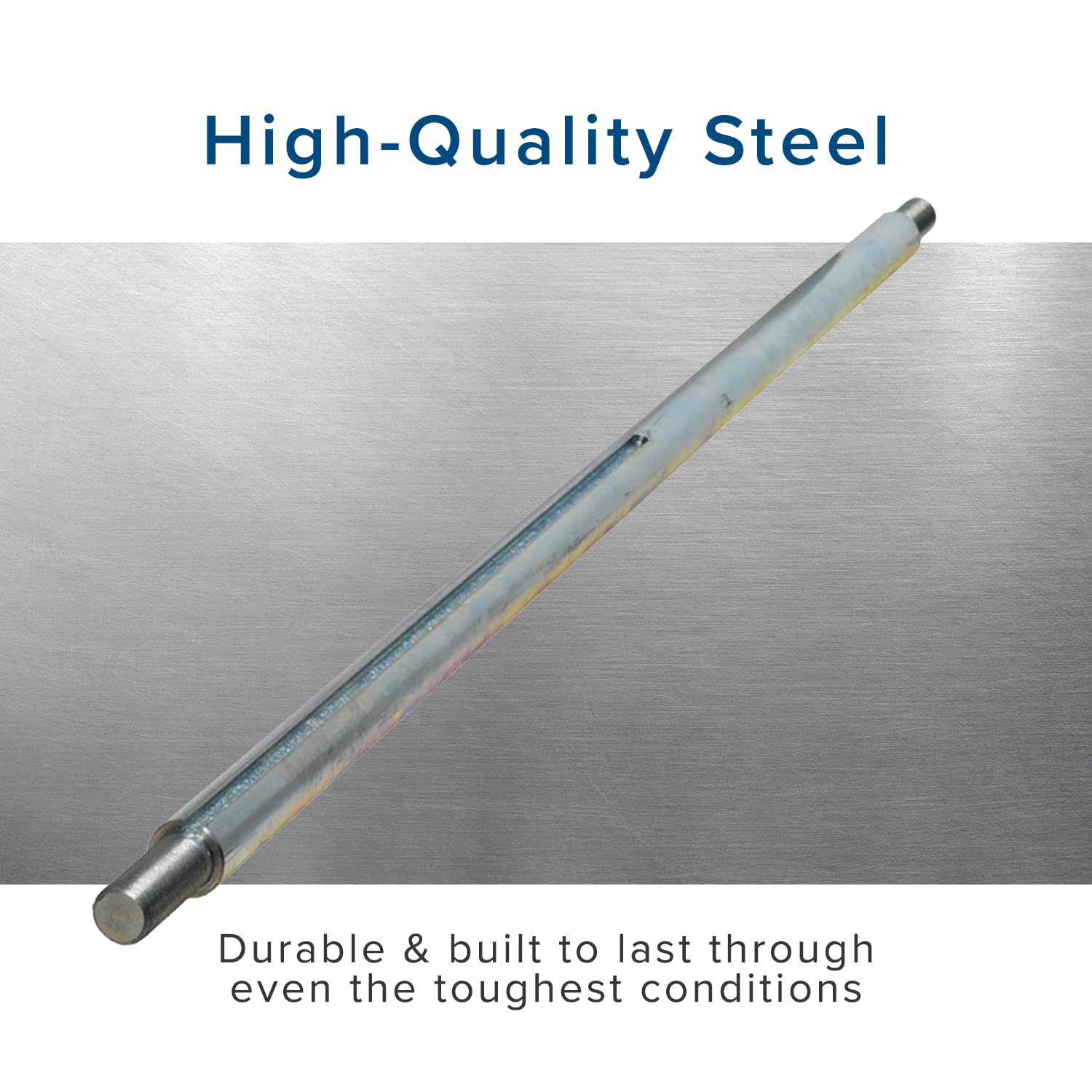 AlveyTech 36" Steel Axle Rod with 1" Diameter, 3/4" Step Down, 3/4-16" Fine Thread Ends, Full Length 1/4" Keyway for Go-Karts - GoKart Keyed Axle Shaft for ATV, Go-Kart, Quad, Dune Buggy (36 Inch)